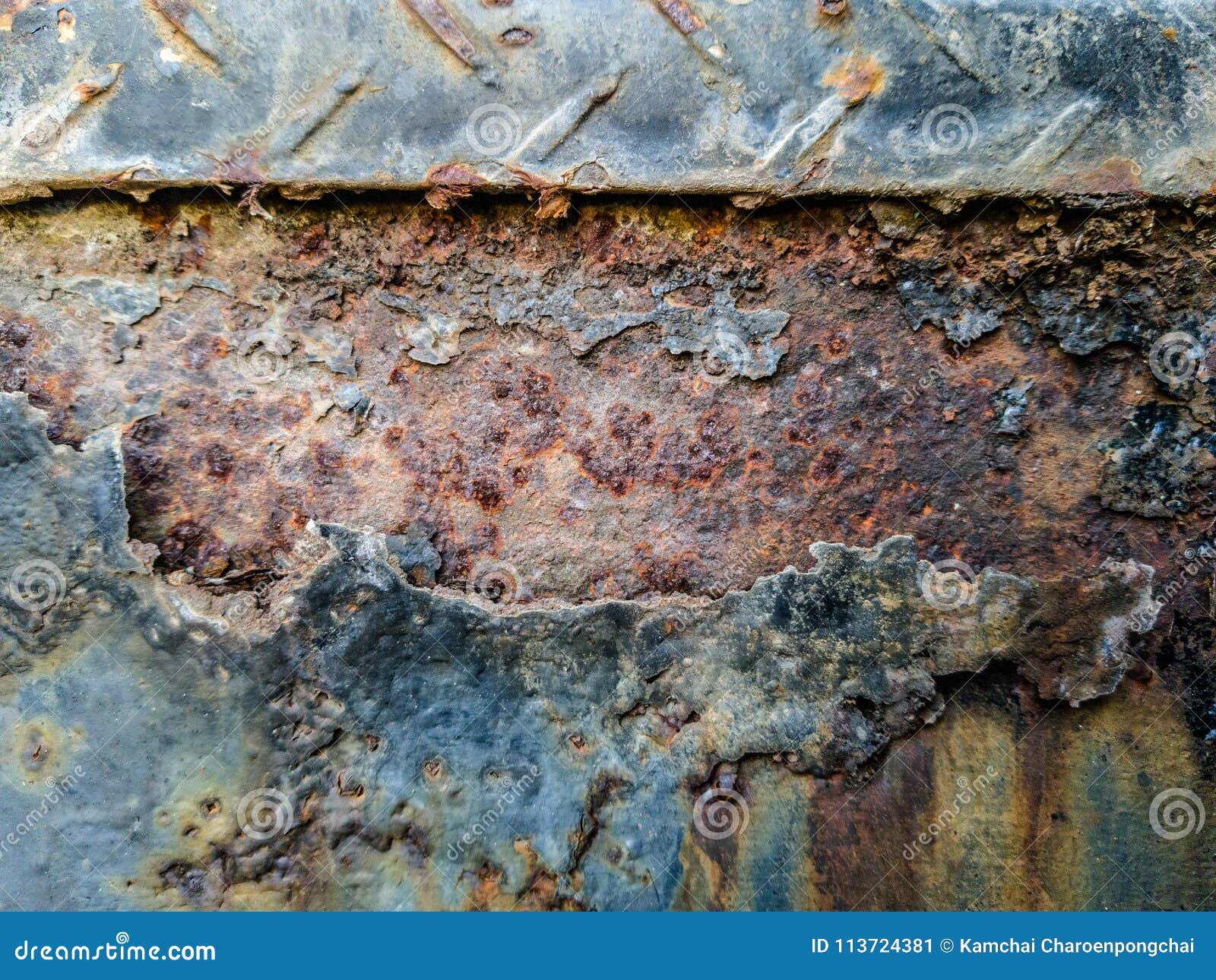 Rusty Grey Colour Steel Industrial Pattern Plate Background Stock Image ...