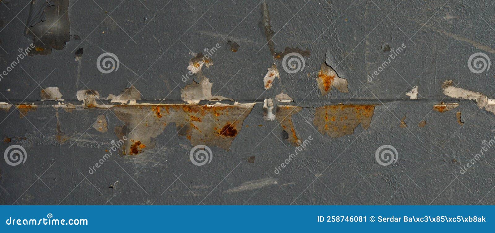Rusty Grey Painted Rectangle Metal Texture the Background May Be Stock ...