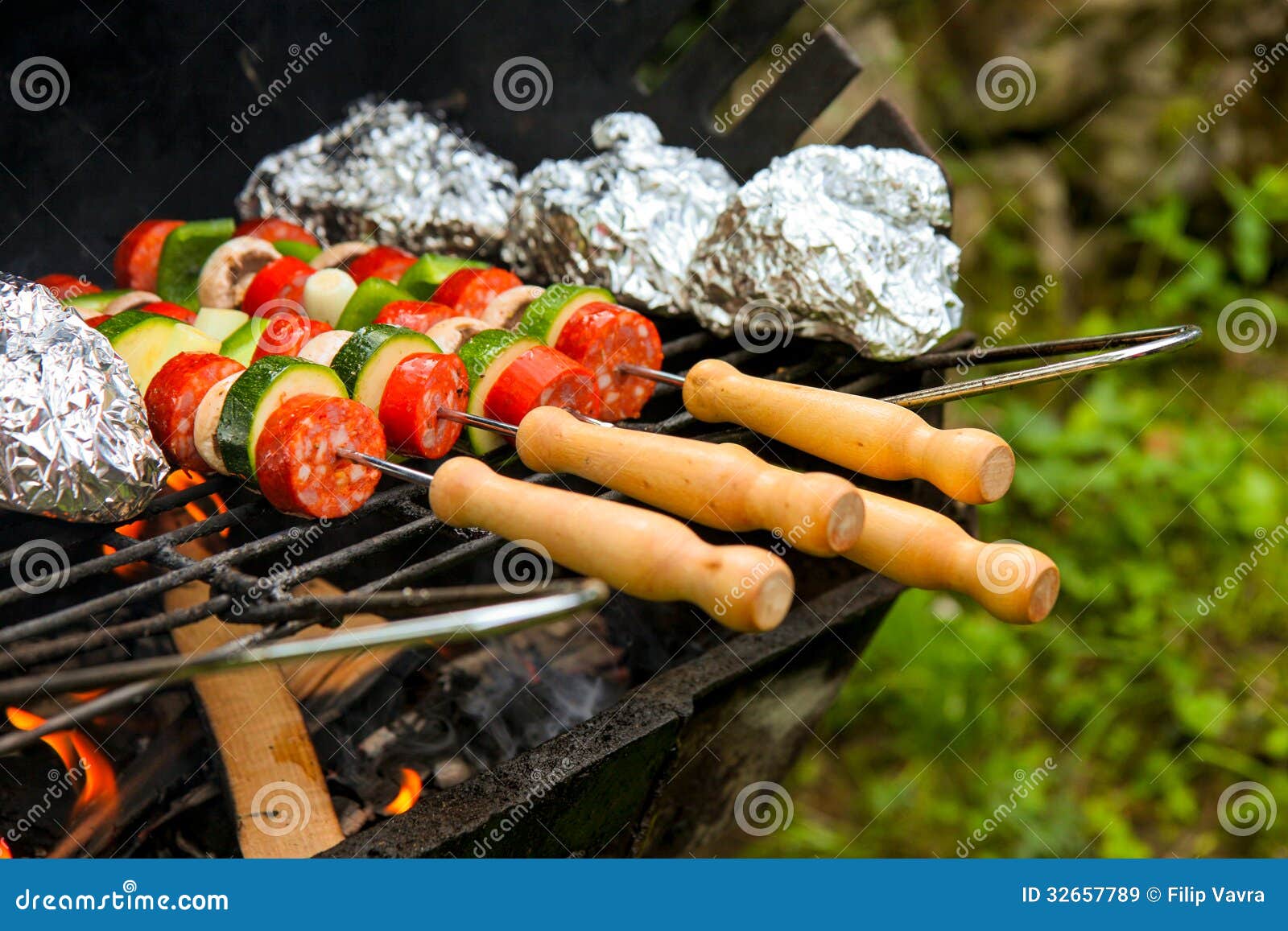 Rusty grill stock image. Image of metal, rockery, skewer - 32657789