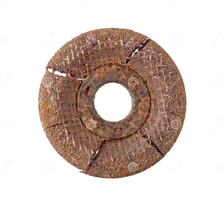 Rusty Grinding Disc Isolated on White Background Clipping Path Stock ...