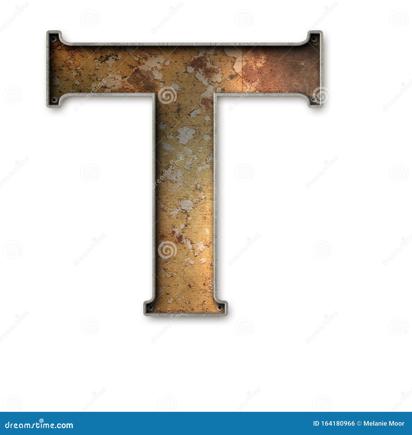 Rusty Grunge Alpha T ilustração stock. Ilustração de letras - 164180966