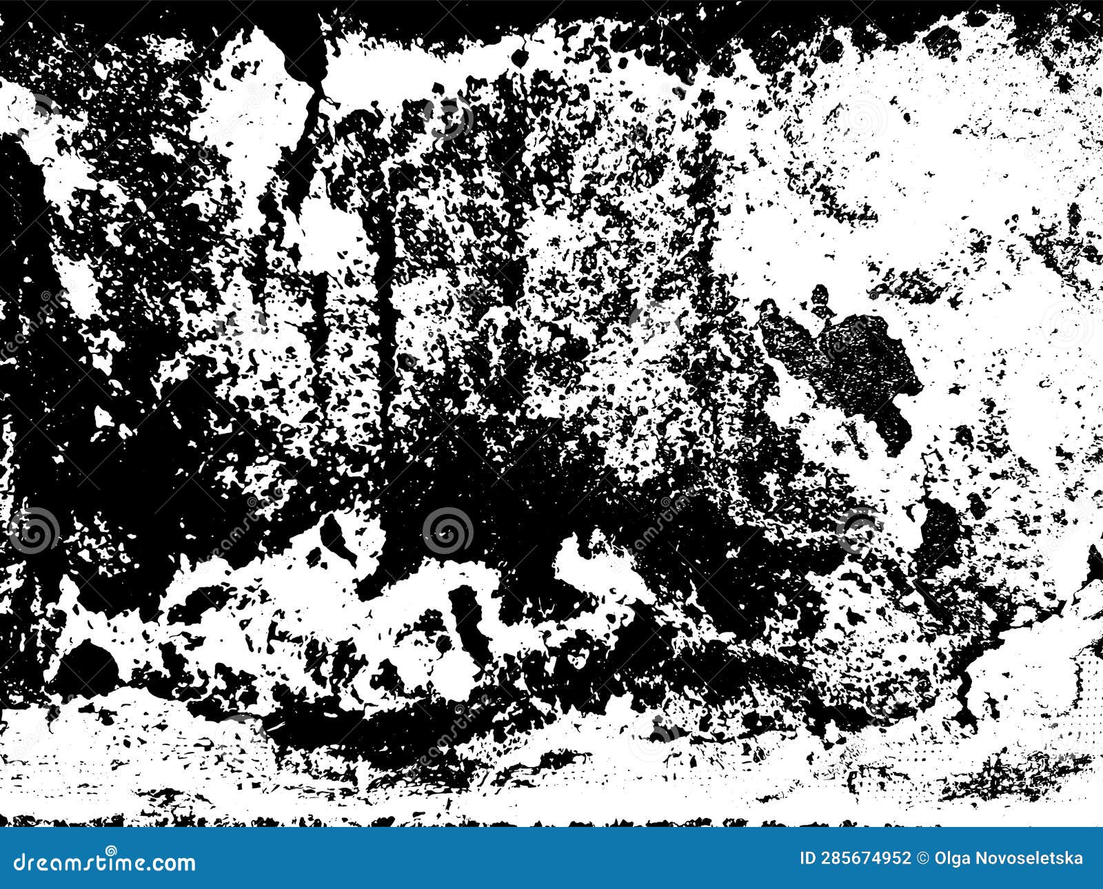 Rusty Grunge Texture. Aggressive Damaged Surface. Black White ...