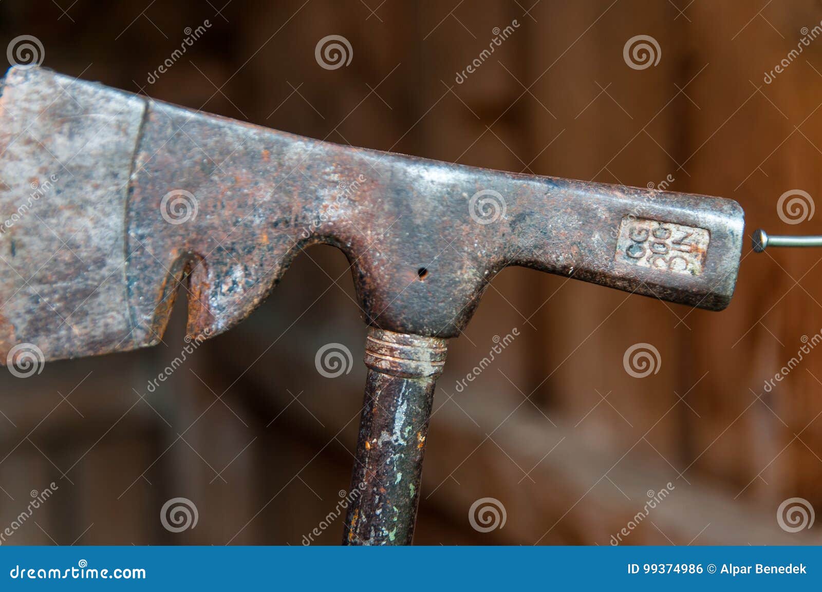 Rusty hammer. stock photo. Image of tool, rusty, handle - 99374986
