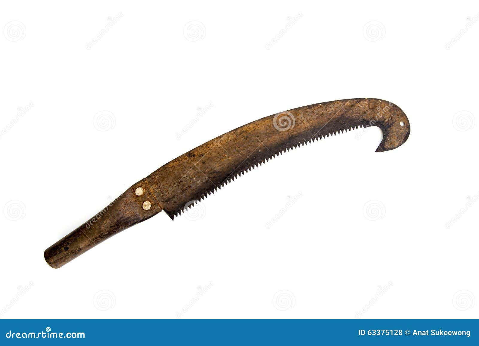 Rusty hand saw on white stock photo. Image of metal, white - 63375128