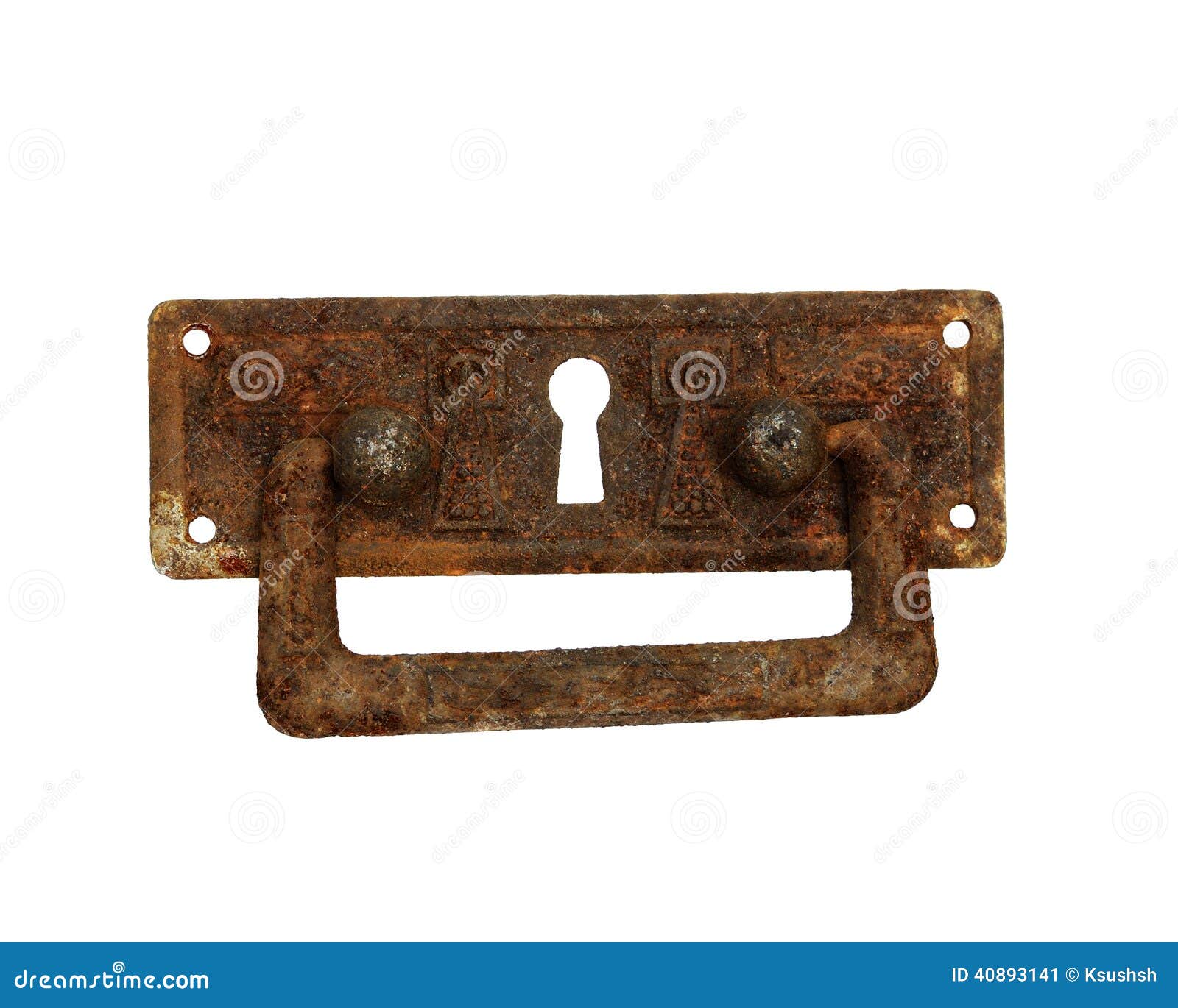 Rusty Handle from an Old Chest Stock Image - Image of strength, handle ...