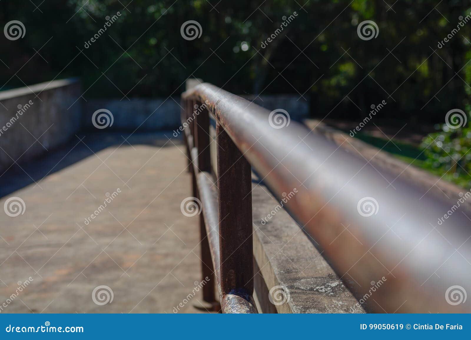 Rusty handrail in closeup stock image. Image of effect - 99050619