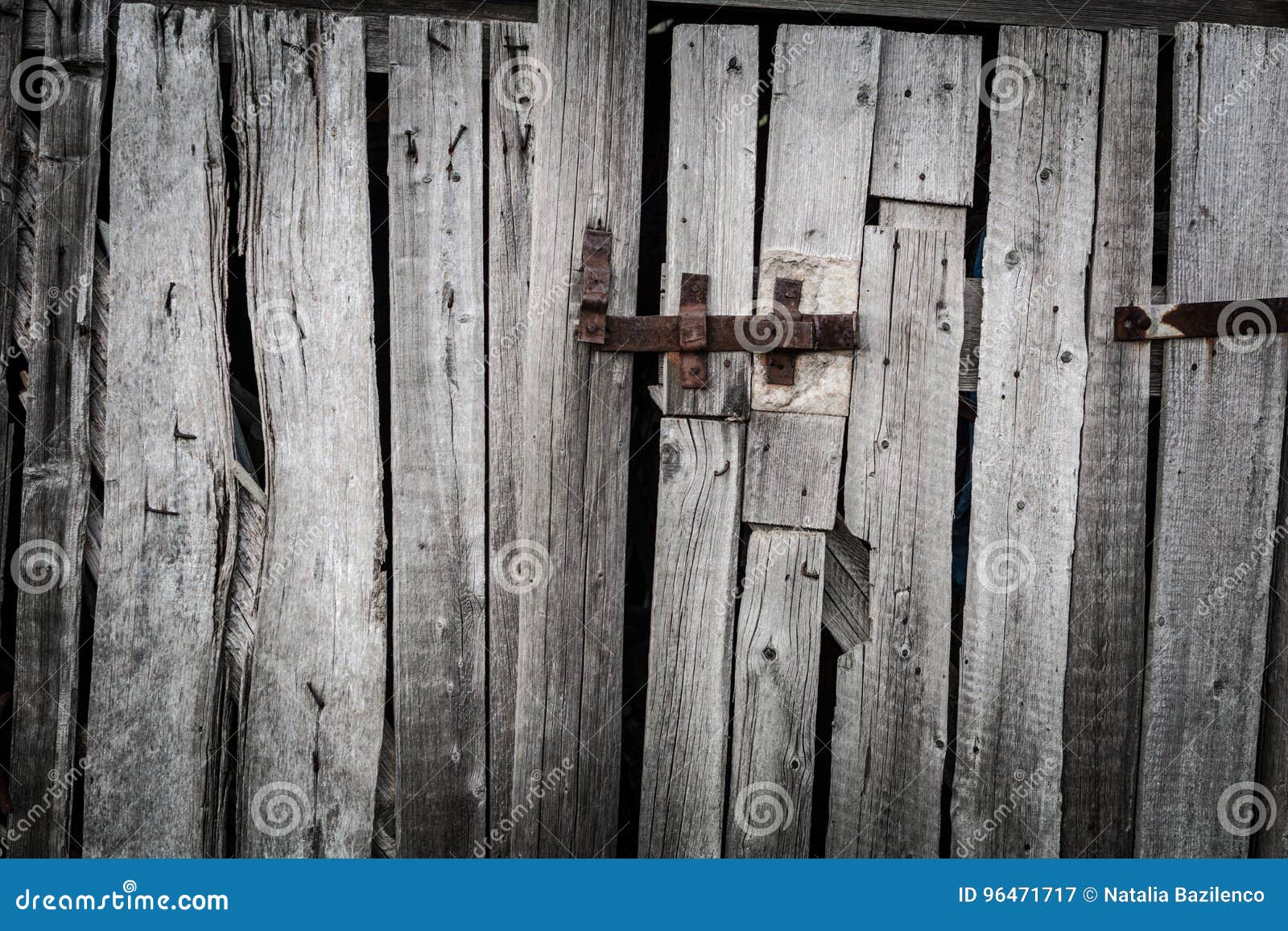 Rusty hasp on the doors stock image. Image of house, gate - 96471717