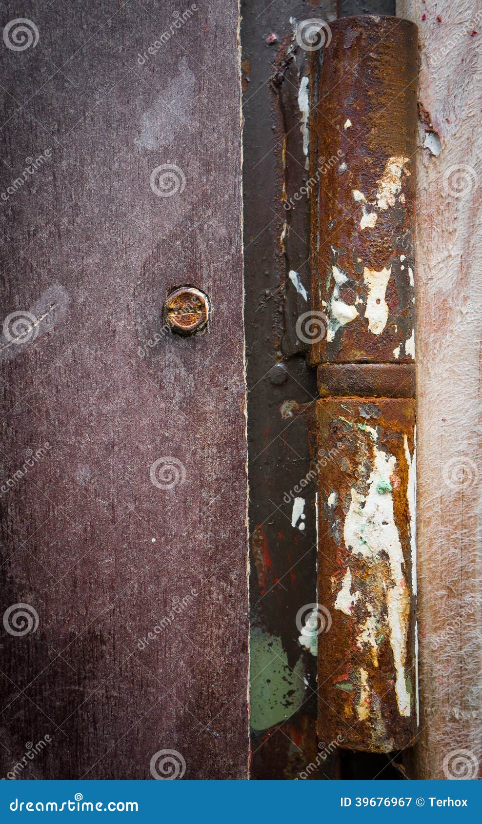 Rusty hinge stock image. Image of metallic, plate, macro - 39676967
