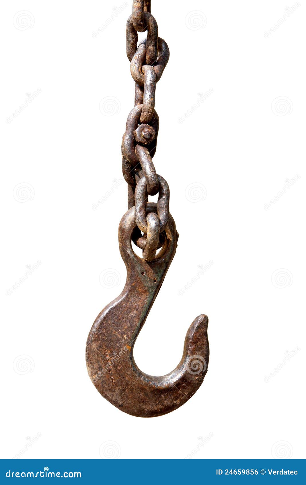 Rusty Hook On Chain Royalty Free Stock Image - Image: 24659856