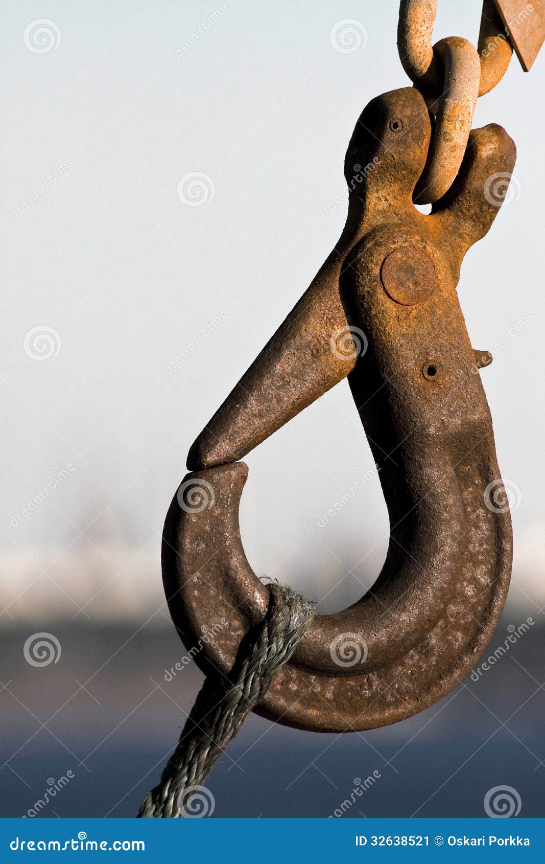 Rusty Hook stock image. Image of chain, lifting, contest - 32638521