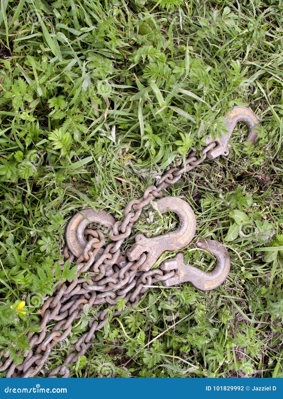 Rusty hooks with chains stock photo. Image of engineering - 101829992