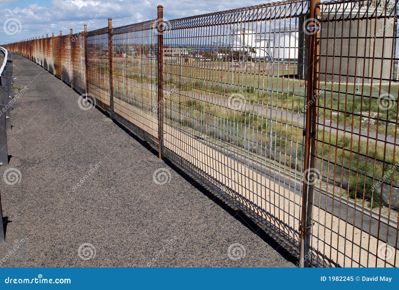 Rusty fence stock image. Image of steel, construction - 1982245