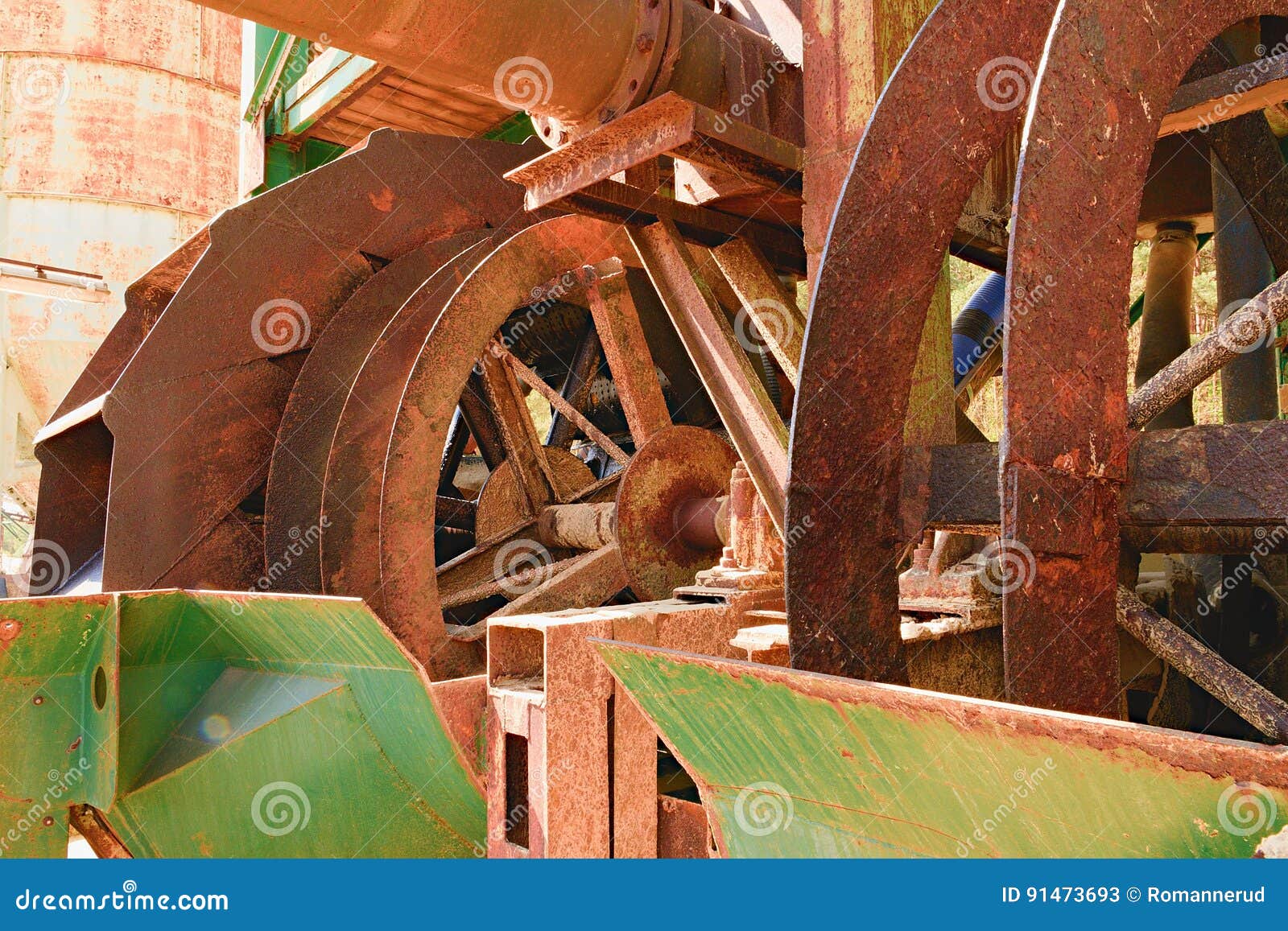 Rusty Industrial Machine. Rusty Parts. Closeup. Stock Image - Image of ...