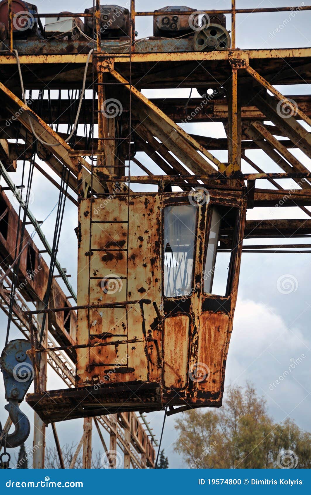 Rusty industrial machinery stock photo. Image of hook - 19574800