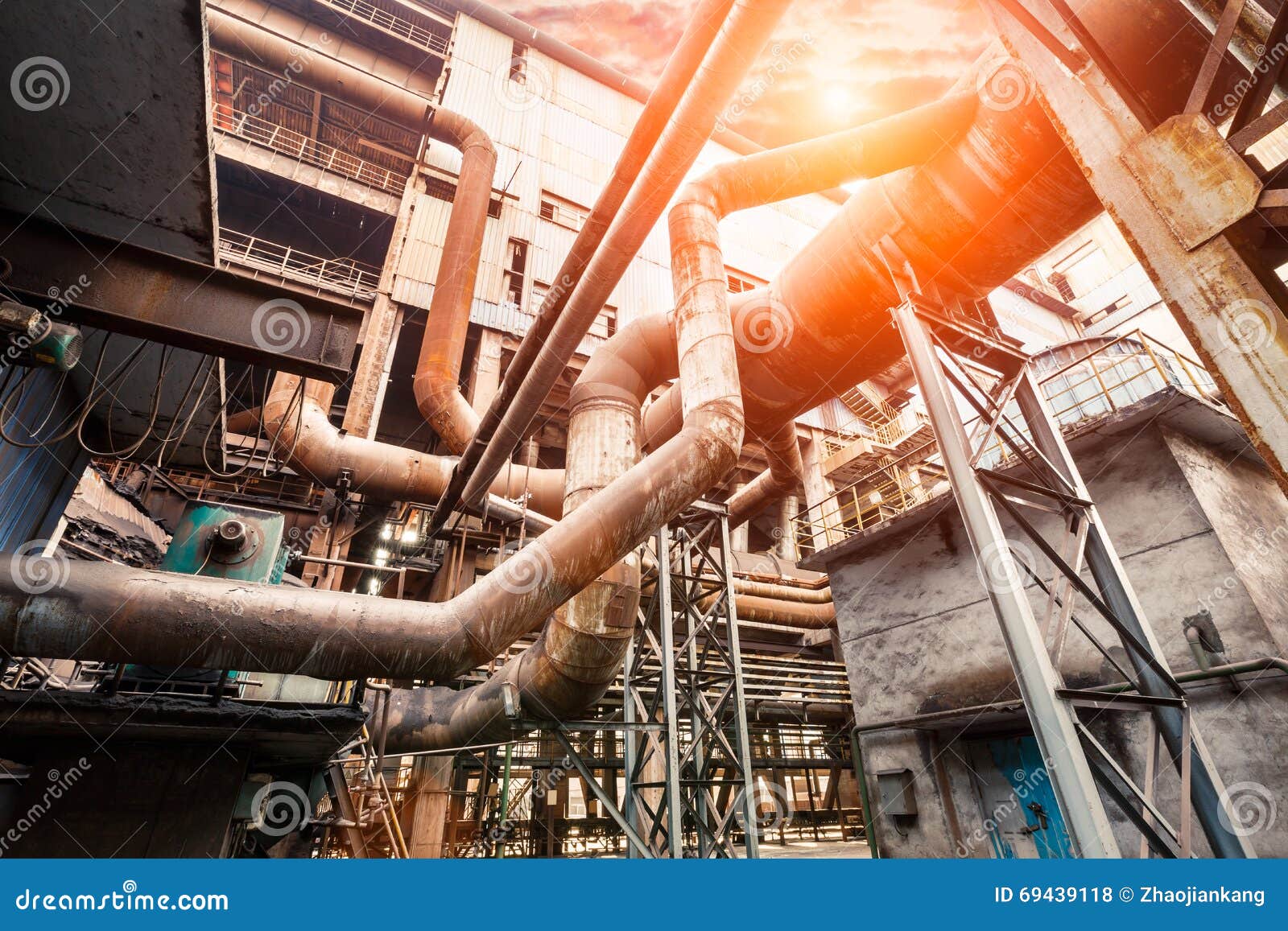 Rusty Industrial Pipelines in Steel Mills Stock Photo - Image of mills ...