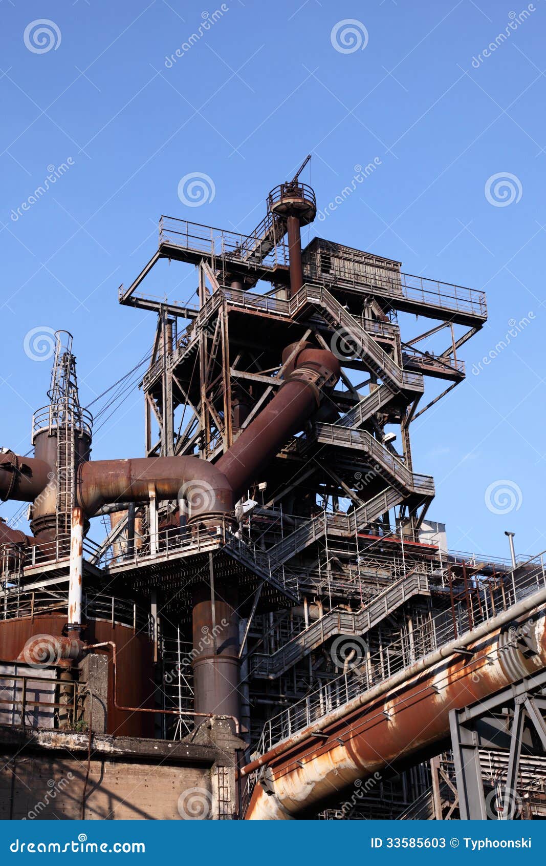 Rusty industrial ruin stock image. Image of weathered - 33585603