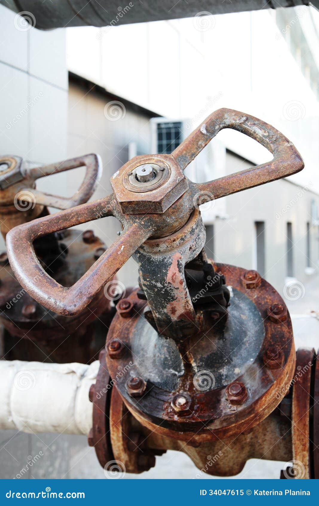 Rusty Industrial Tap Water Pipe and Valve Stock Image - Image of ...