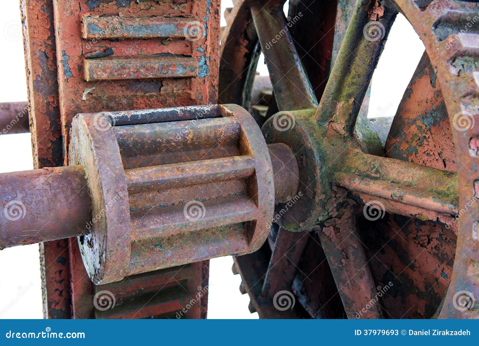 Rusty Inner Working of Red Dam Wheels Stock Image - Image of cogs, iron ...