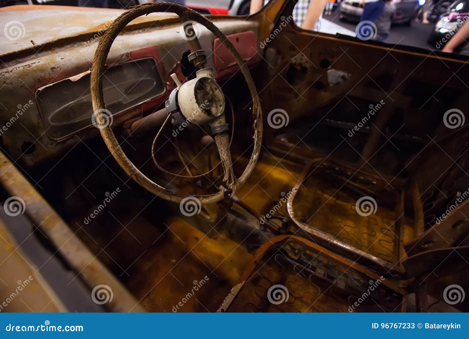 Rusty Interior of an Old Car. Stock Image - Image of retired, rust ...