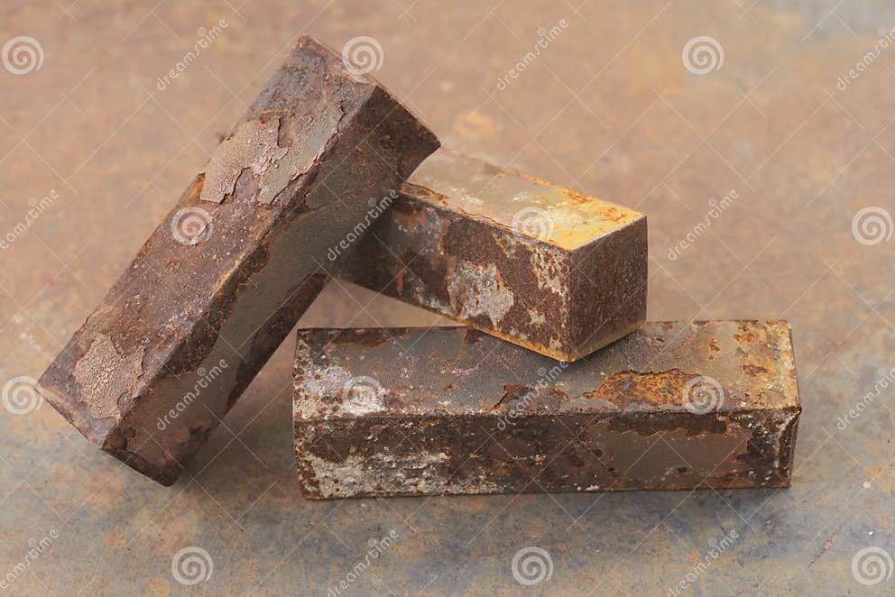 Rusty iron bar stock photo. Image of junk, closeup, rusted - 45550118