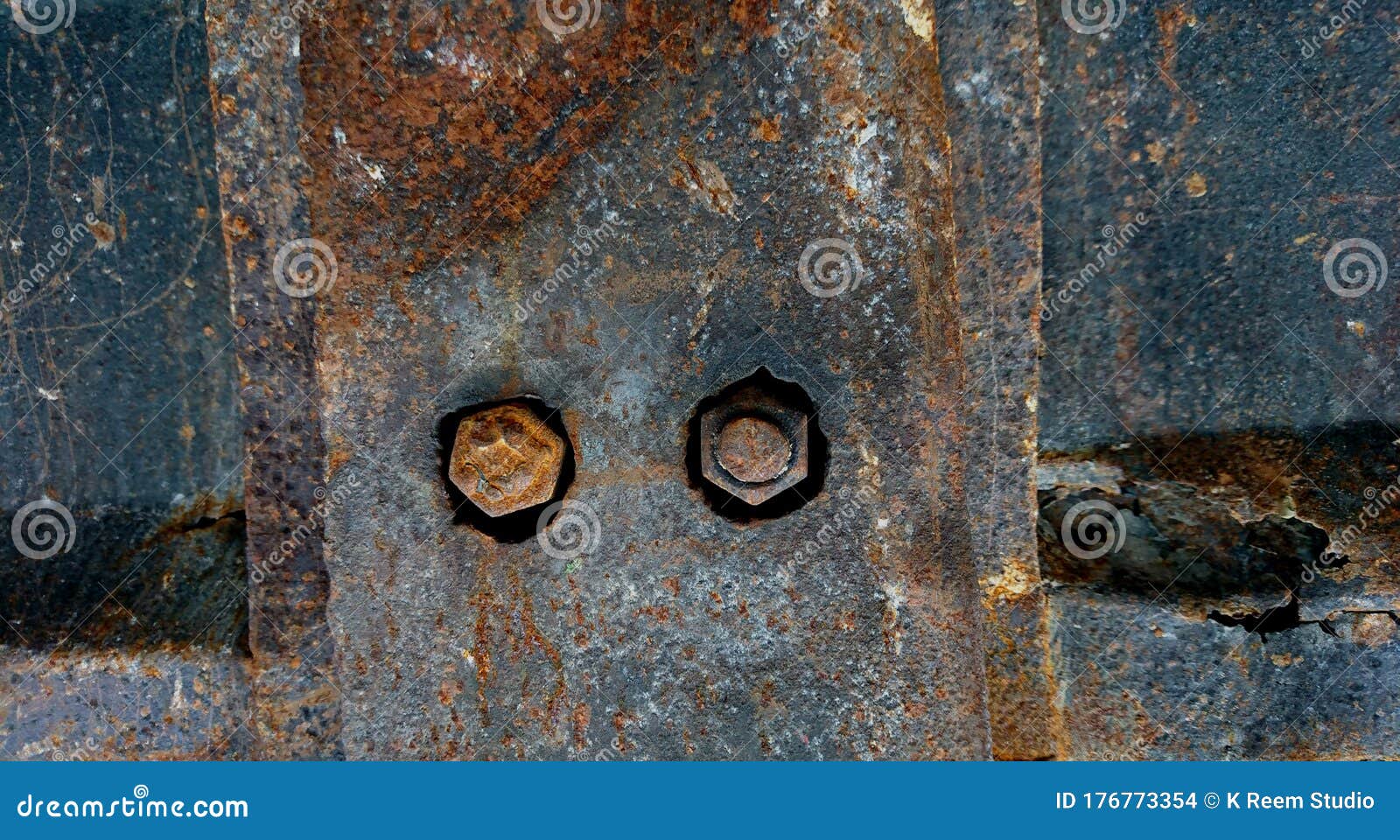 A Rusty Iron Bolt Nut in an Old Metal Pit Stock Photo - Image of ...