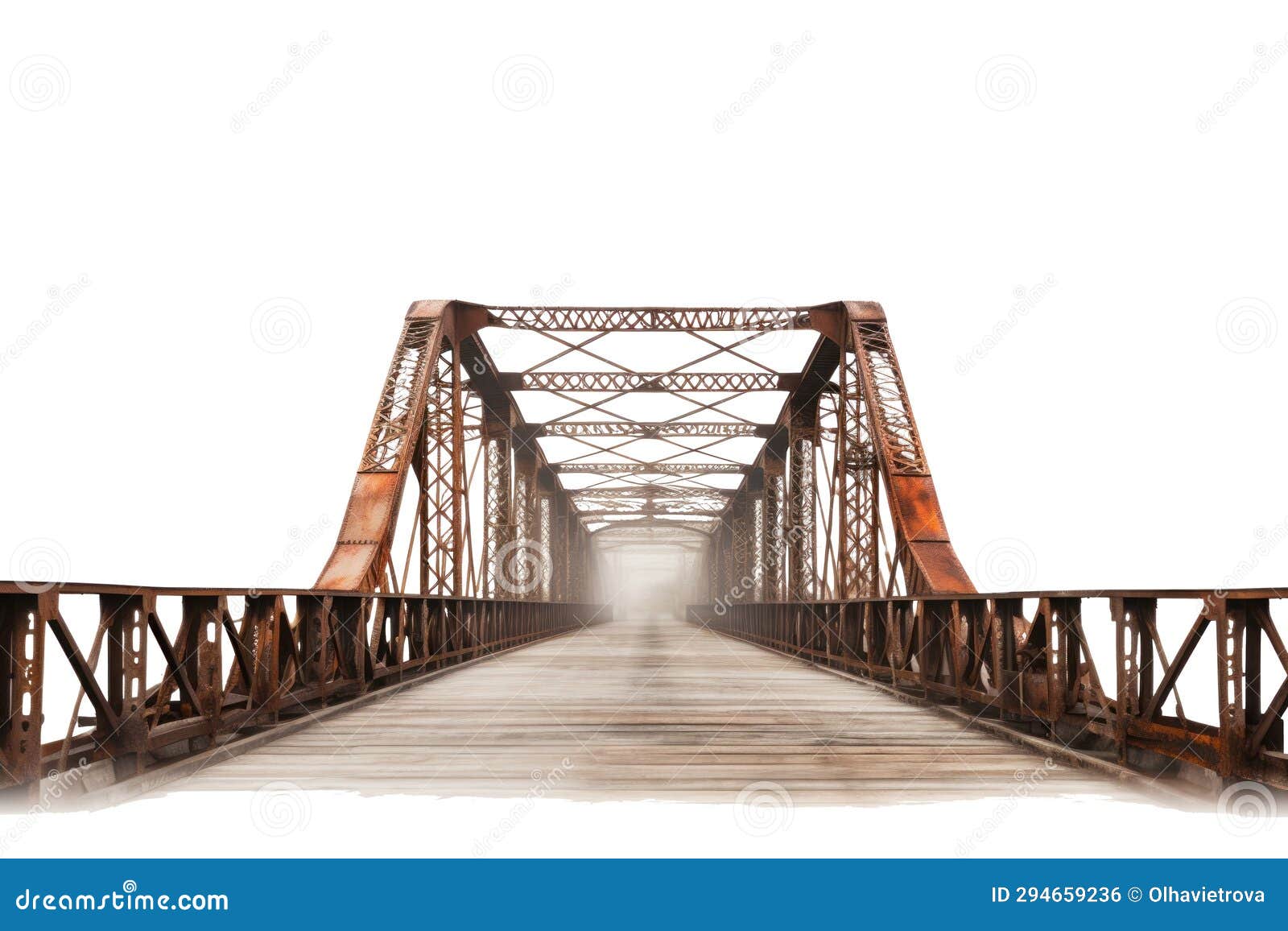 Rusty Iron Bridge, Isolated on Transparent Background, Pdf File Stock ...