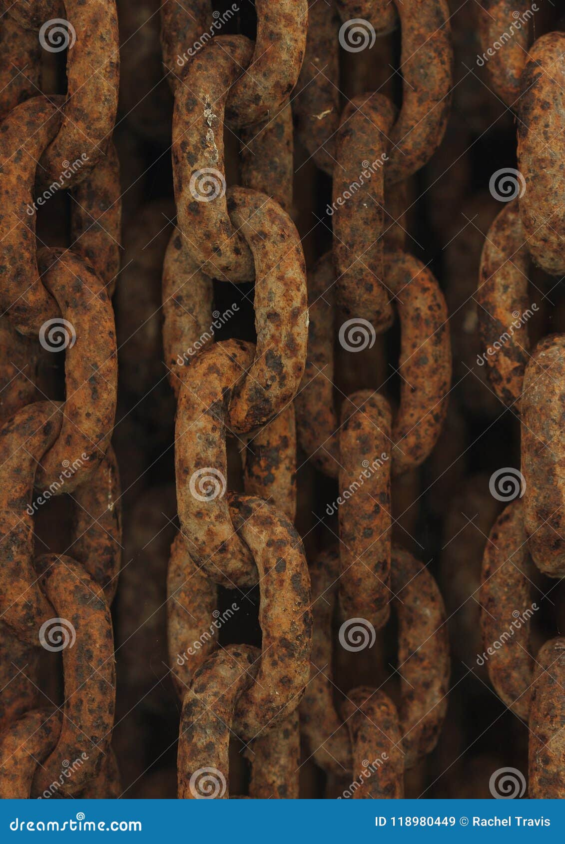 Rusty iron chains links stock image. Image of heavy - 118980449