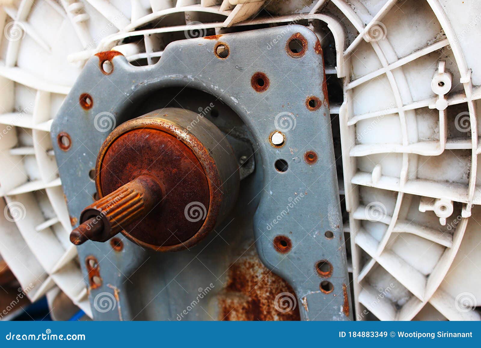The Iron Core of the Motor is Rusted of the Washing Machine Stock Image ...
