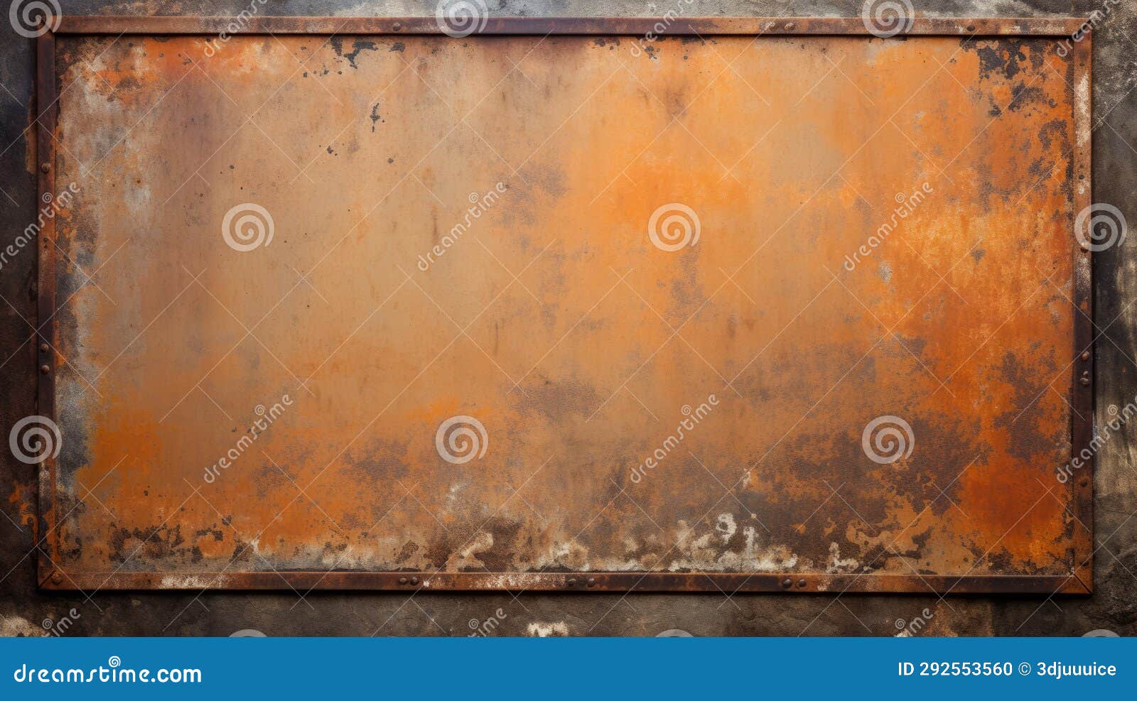 Rusty Iron Creative Abstract Geometric Frame. Stock Illustration ...
