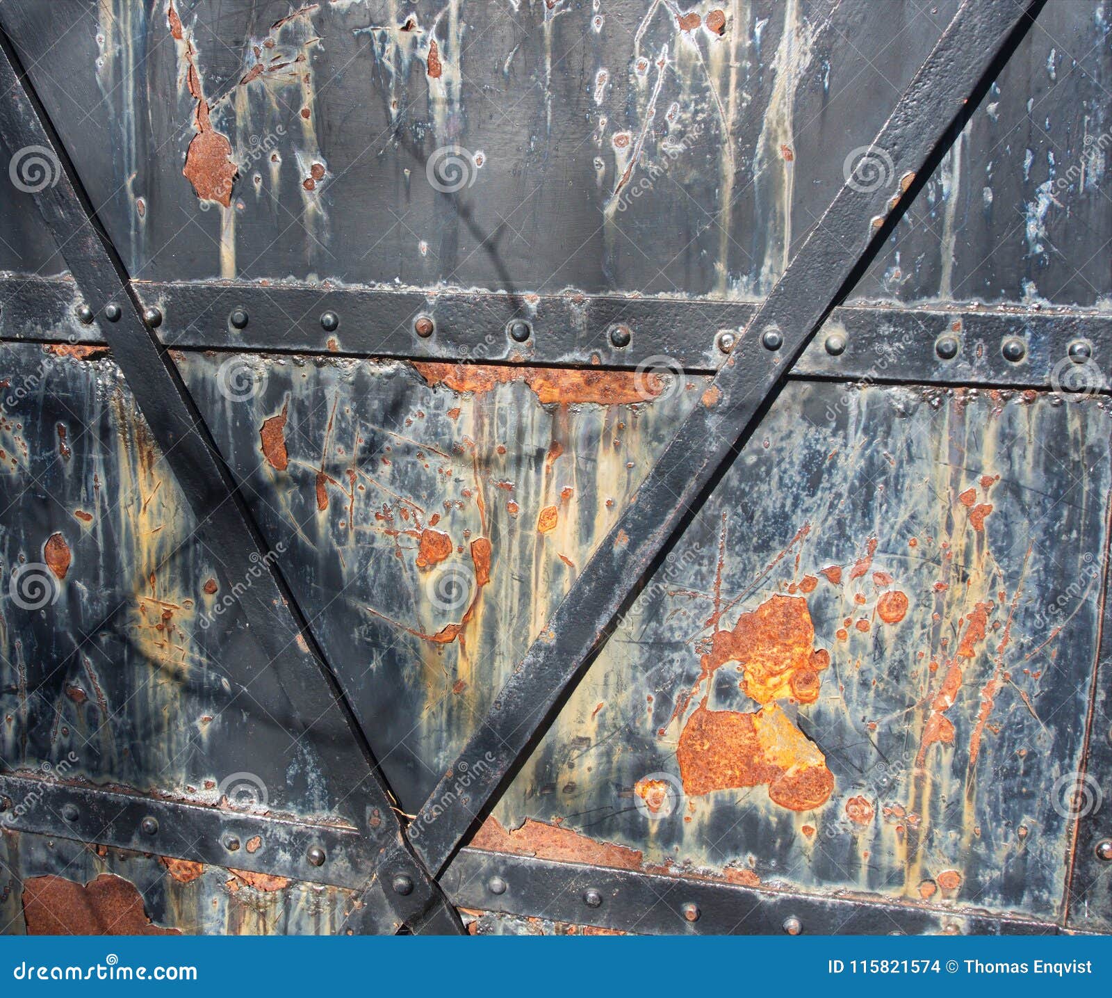 Rusty iron door stock photo. Image of hard, industrial - 115821574