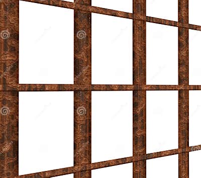 Rusty iron frame stock illustration. Illustration of caged - 2688988