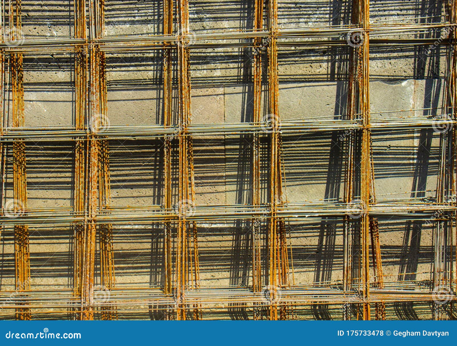 Rusty Iron Grid on the Wall, Wallpaper of Iron Grid Stock Photo - Image ...