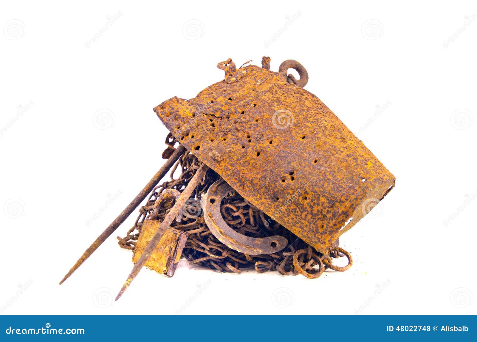 Rusty Iron Metal Scrap Isolated on White Background Stock Photo - Image ...