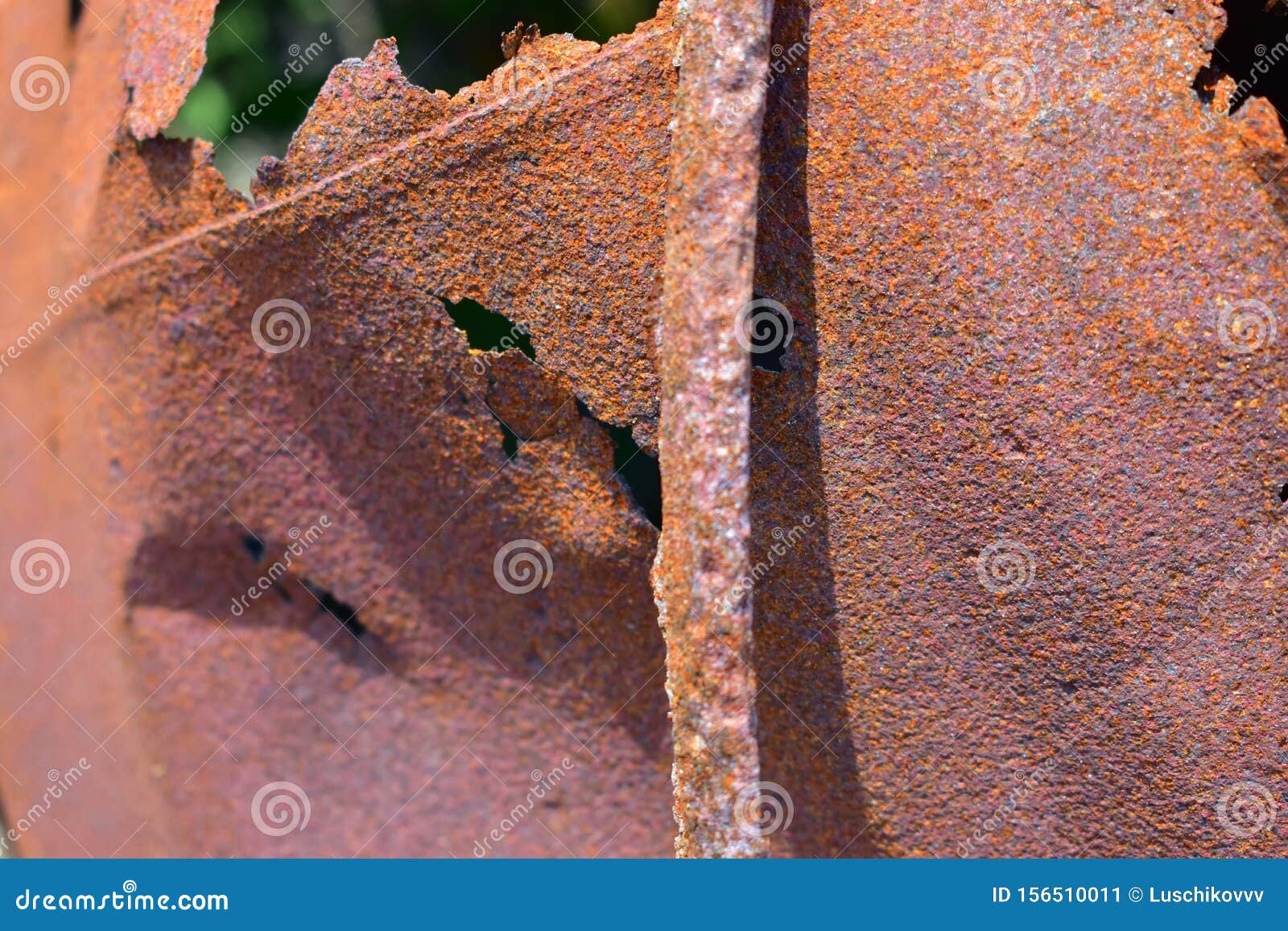 Rusty Iron and Pieces of Rusty Iron from the Barrel. Stock Image ...