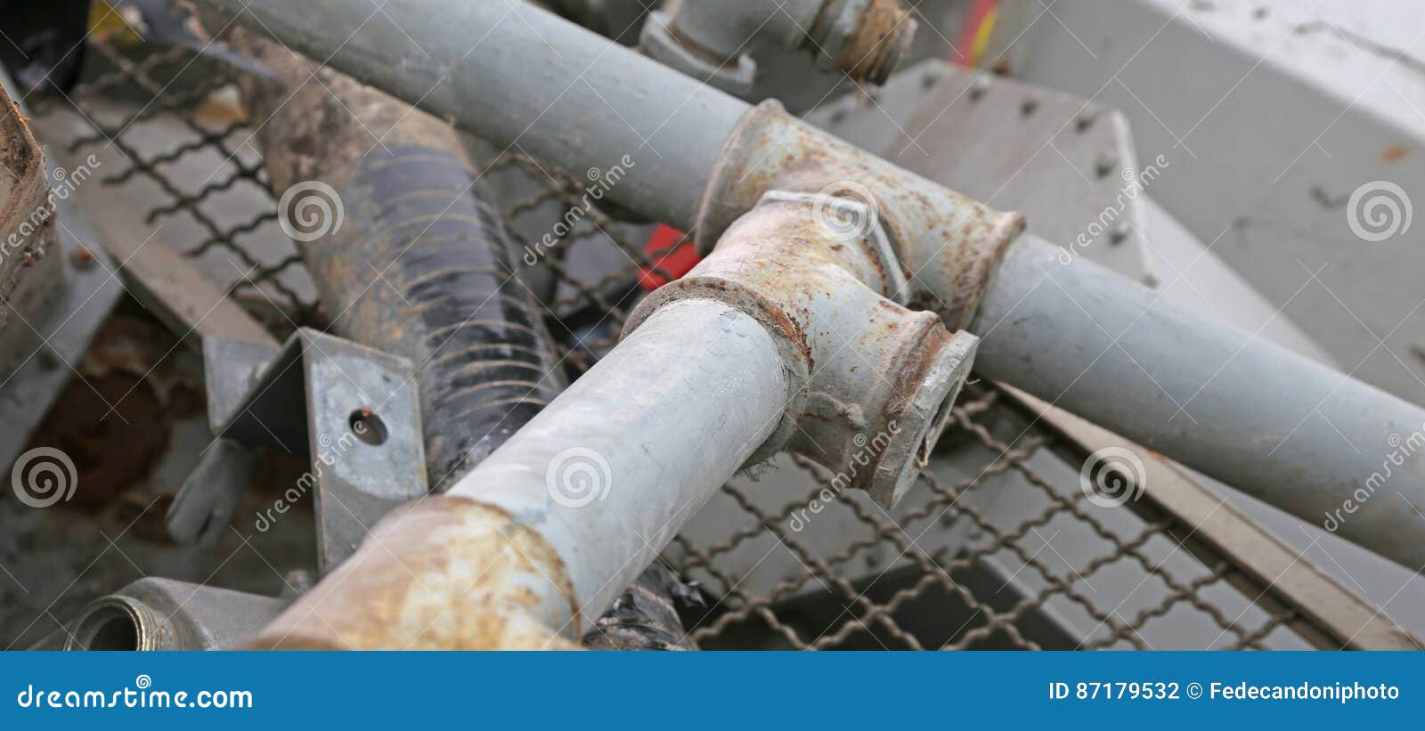 Rusty Iron Pipe and Other Ferrous Material Ready for Recycling Stock ...