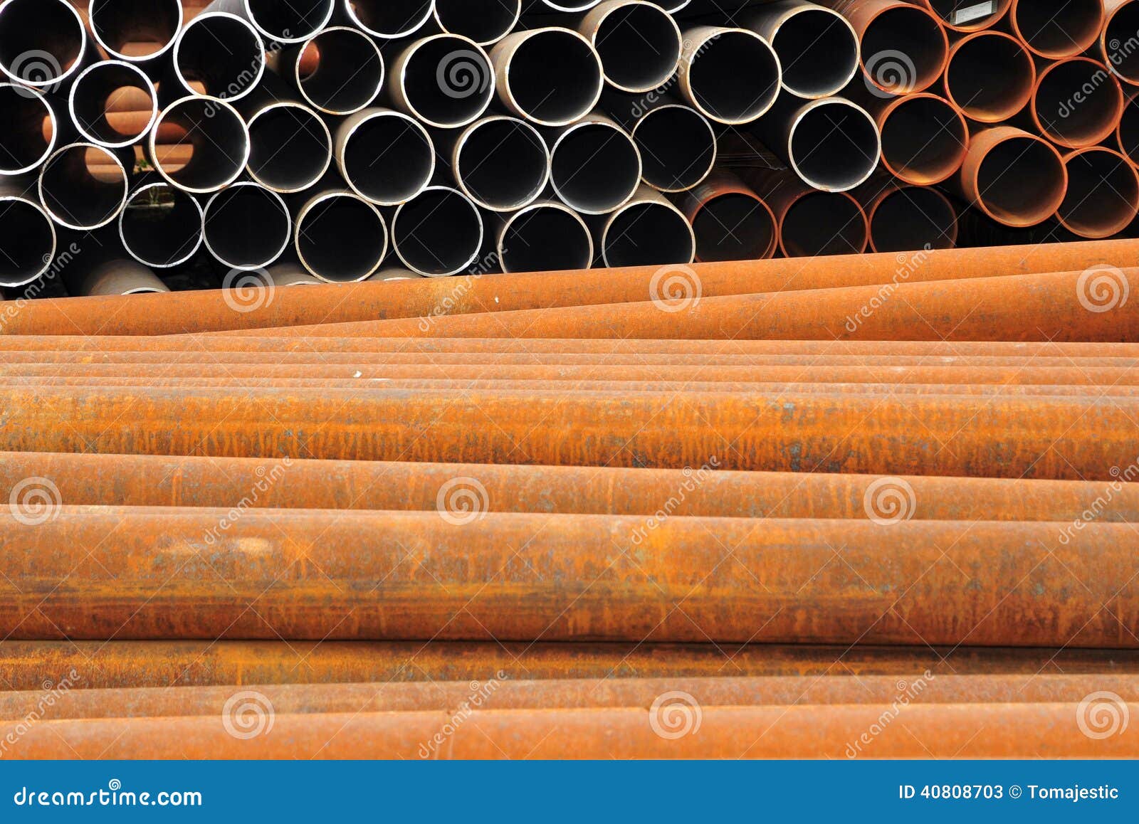 Rusty iron pipes stock image. Image of metal, pipelines - 40808703
