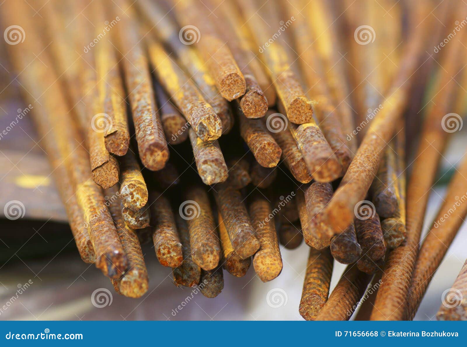 Rusty iron rods. Building stock photo. Image of industrial - 71656668