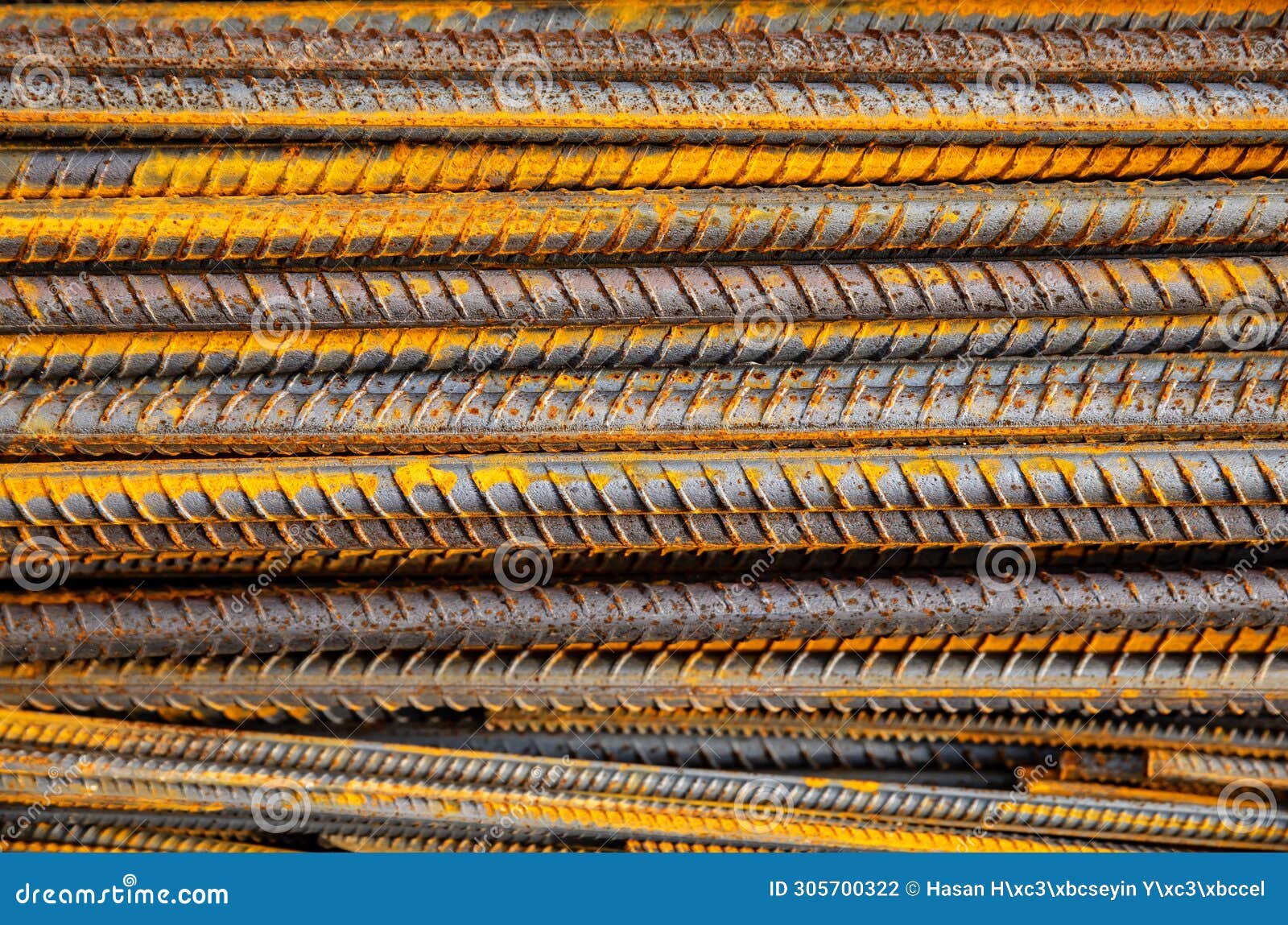 Rusty Iron Rods Specially Prepared To Be Used in Concrete in ...