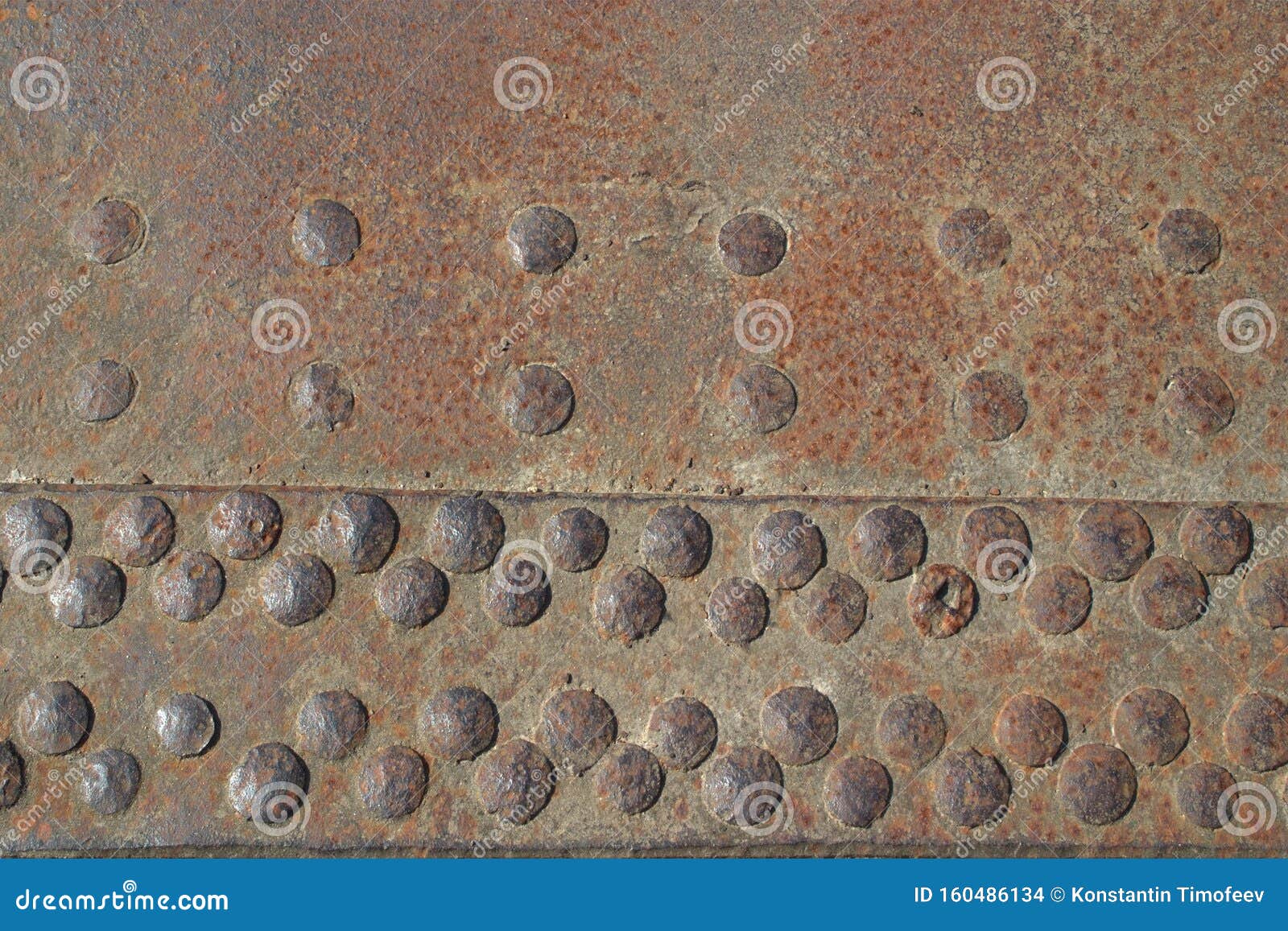 Picture of Rusty Iron Sheet with Rivets As Background Stock Photo ...