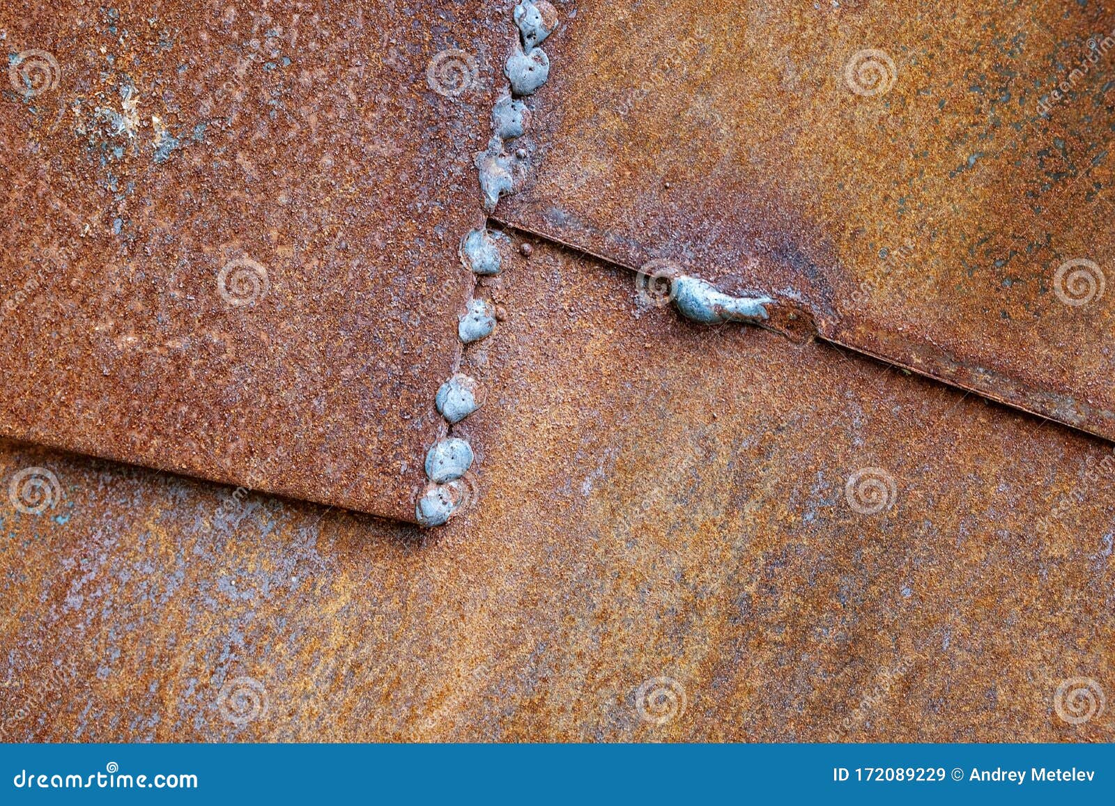 Rusty Iron Sheet Texture of Surfaces Welded Together Stock Image ...
