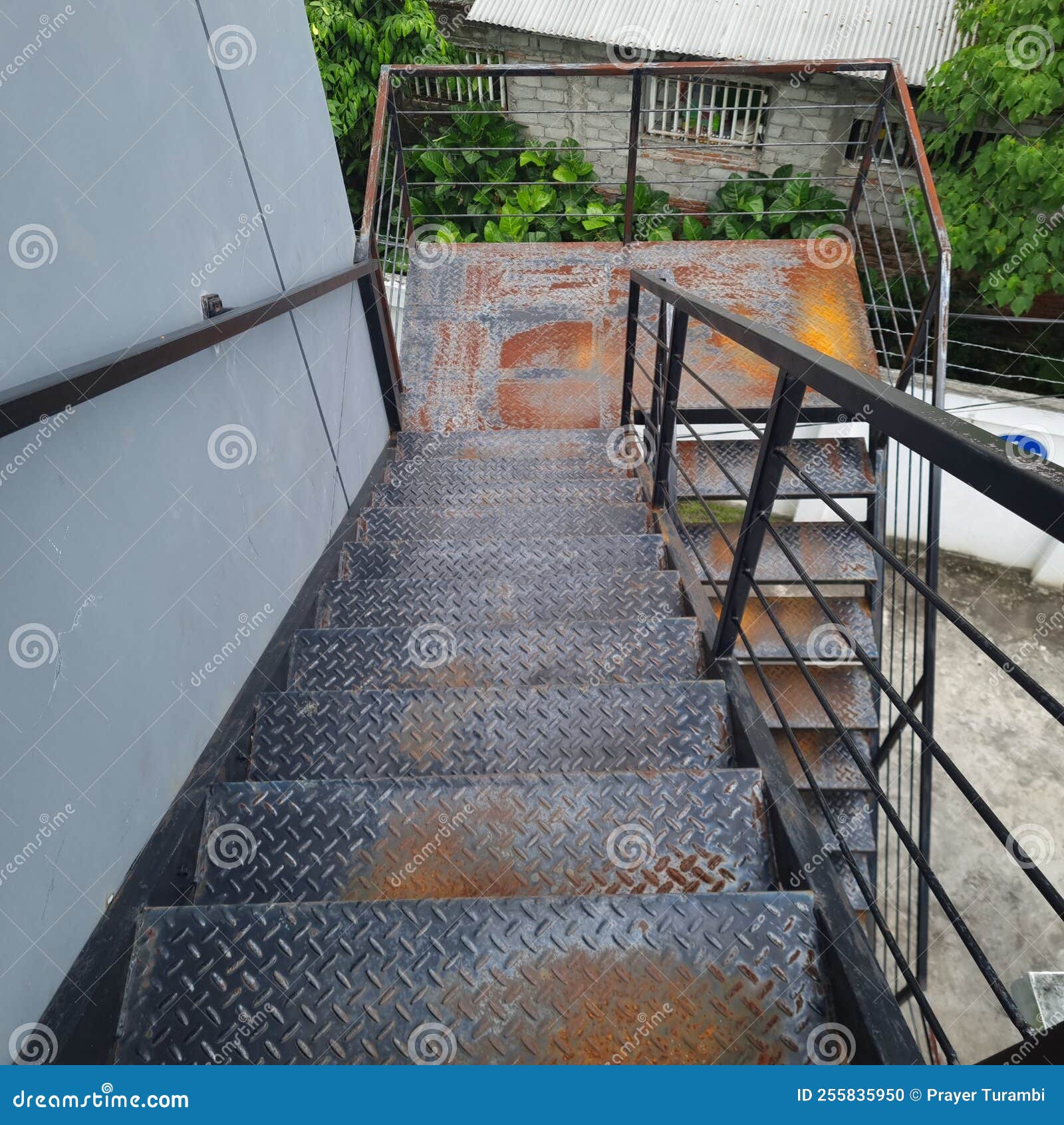 Rusty Iron Stairs in the Office Stock Photo - Image of iron, black ...