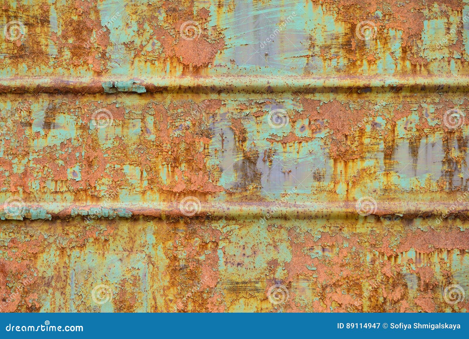 Rusty Iron Texture with Green Paint Stock Image - Image of dirty, iron ...
