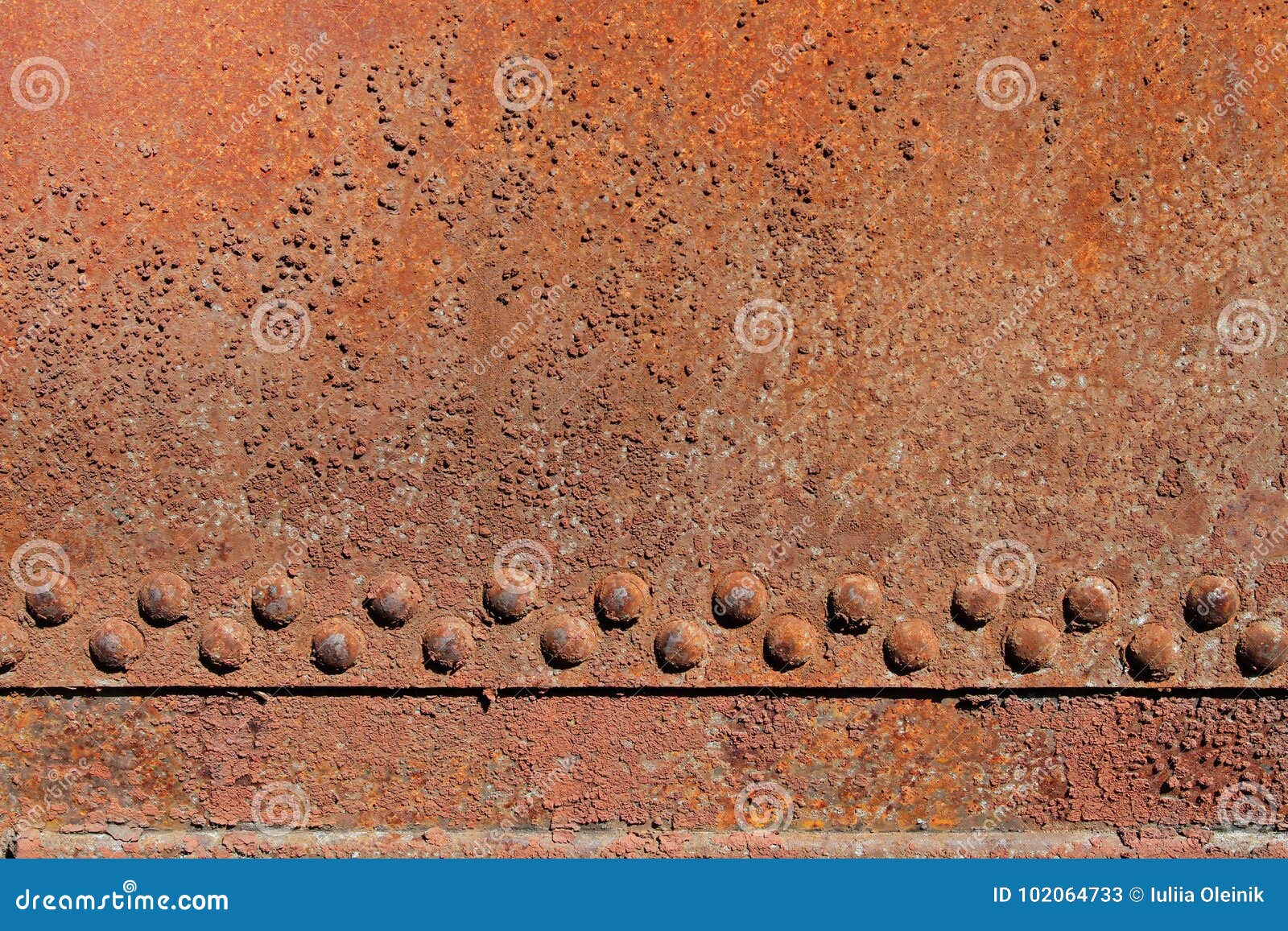 Rusty Iron Wall with Rivets Stock Image - Image of abstract, iron ...