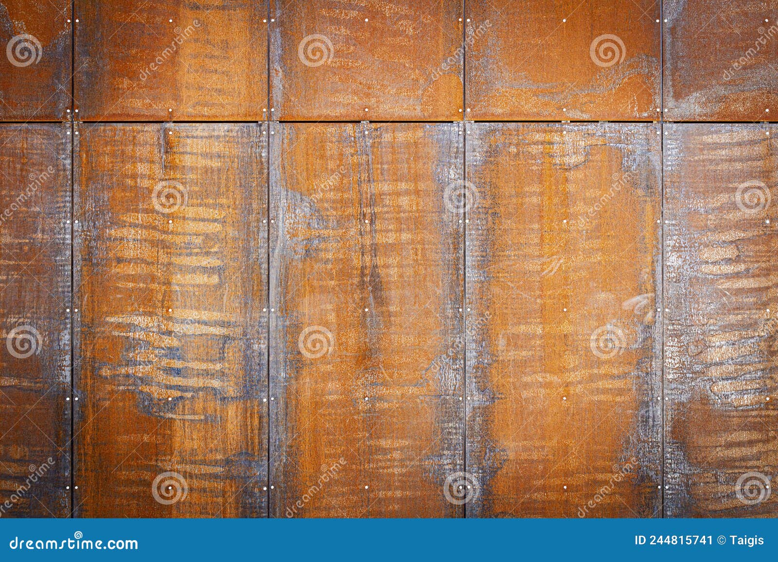 Rusty Iron Wall Texture Background Stock Image - Image of corrugated ...