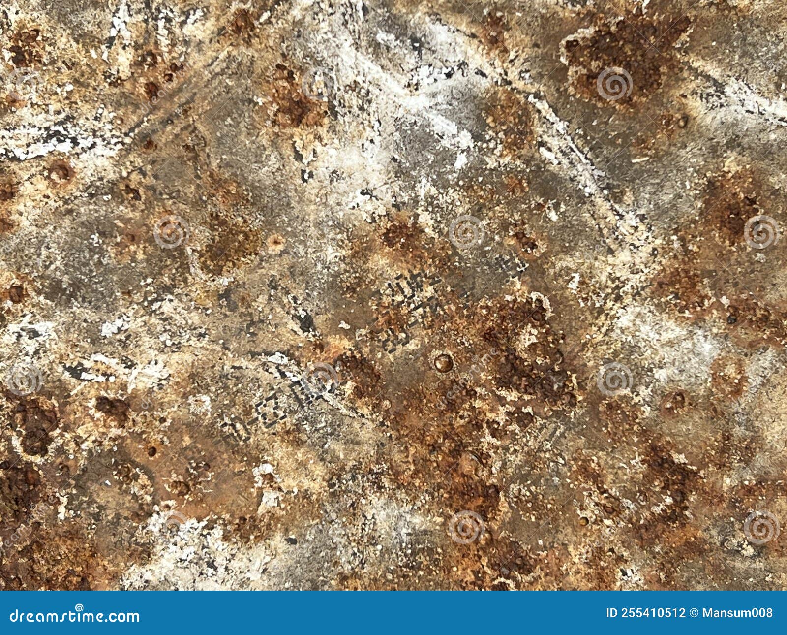 Rusty iron wall texture stock photo. Image of stone - 255410512