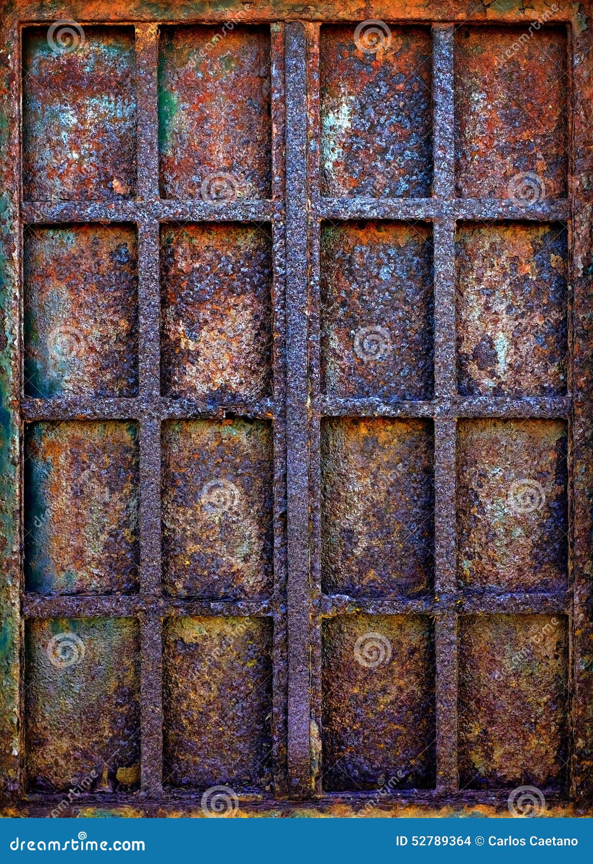 Rusty Iron Window stock photo. Image of penitentiary - 52789364