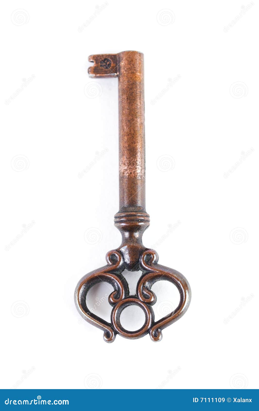 Rusty Key Isolated on White Background Stock Image - Image of unlock ...