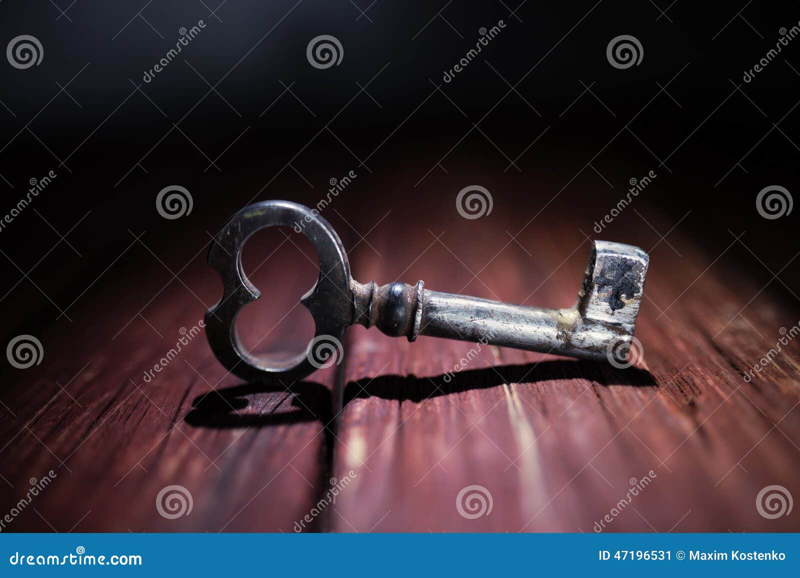 Rusty Key on Old Wooden Table Stock Image - Image of detail, safe: 47196531
