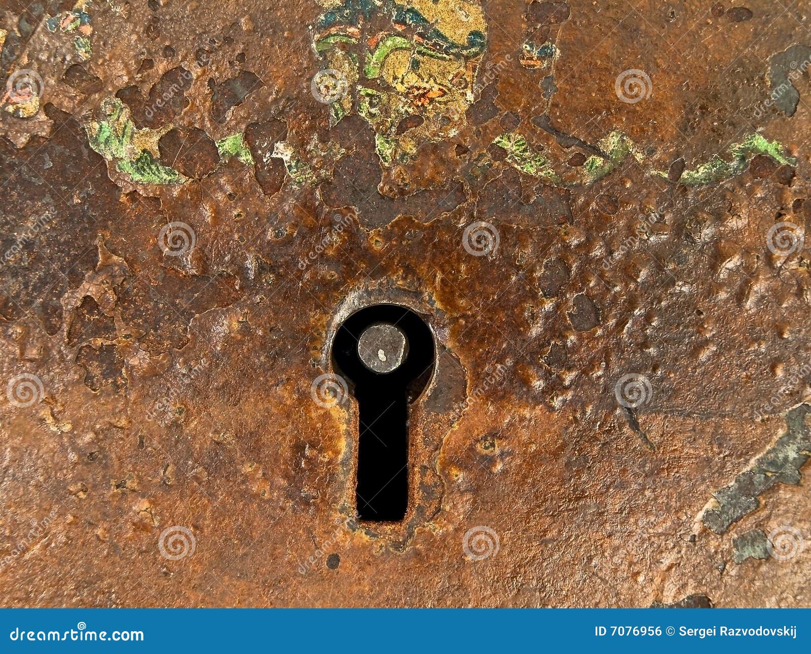 Rusty keyhole stock photo. Image of aged, rust, door, chrome - 7076956