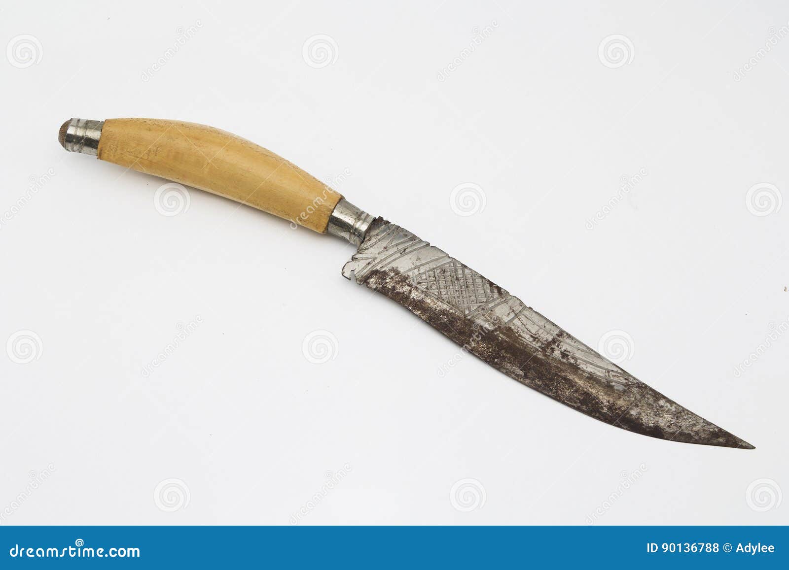 Rusty Knife Isolated on White Background Stock Photo - Image of black ...